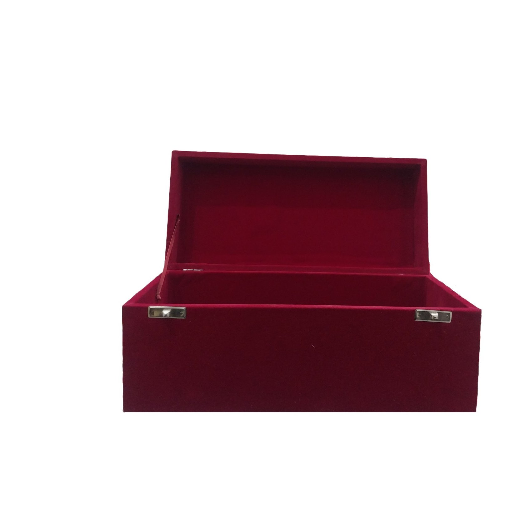 Customized Red Velvet lined Box | Velvet Storage Box | Wooden Storage ...